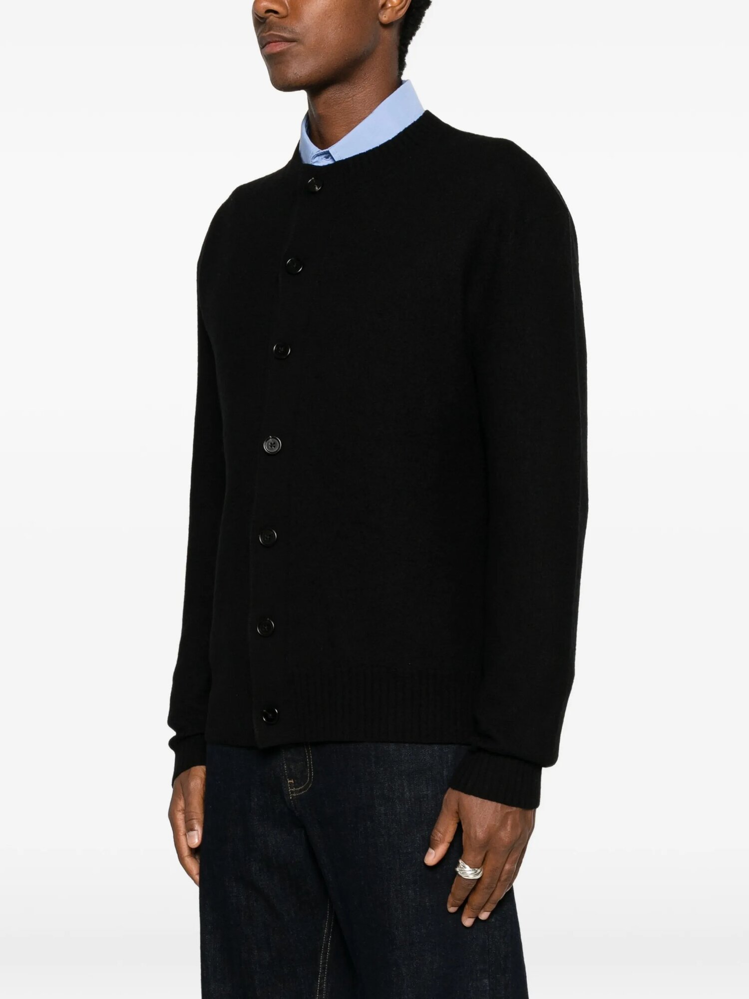 Кардиган Jil Sander Button-fastening cardigan, размер 50, black/black — фото 1