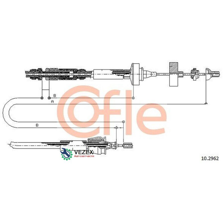 COFLE 92.10.2962 Трос сцепления