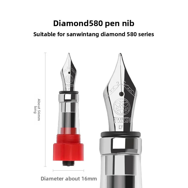 Наконечник для перьевой ручки TWSBI Sanwentang Diamond 580 Красный, M, Фиолетовый, фиолетовый