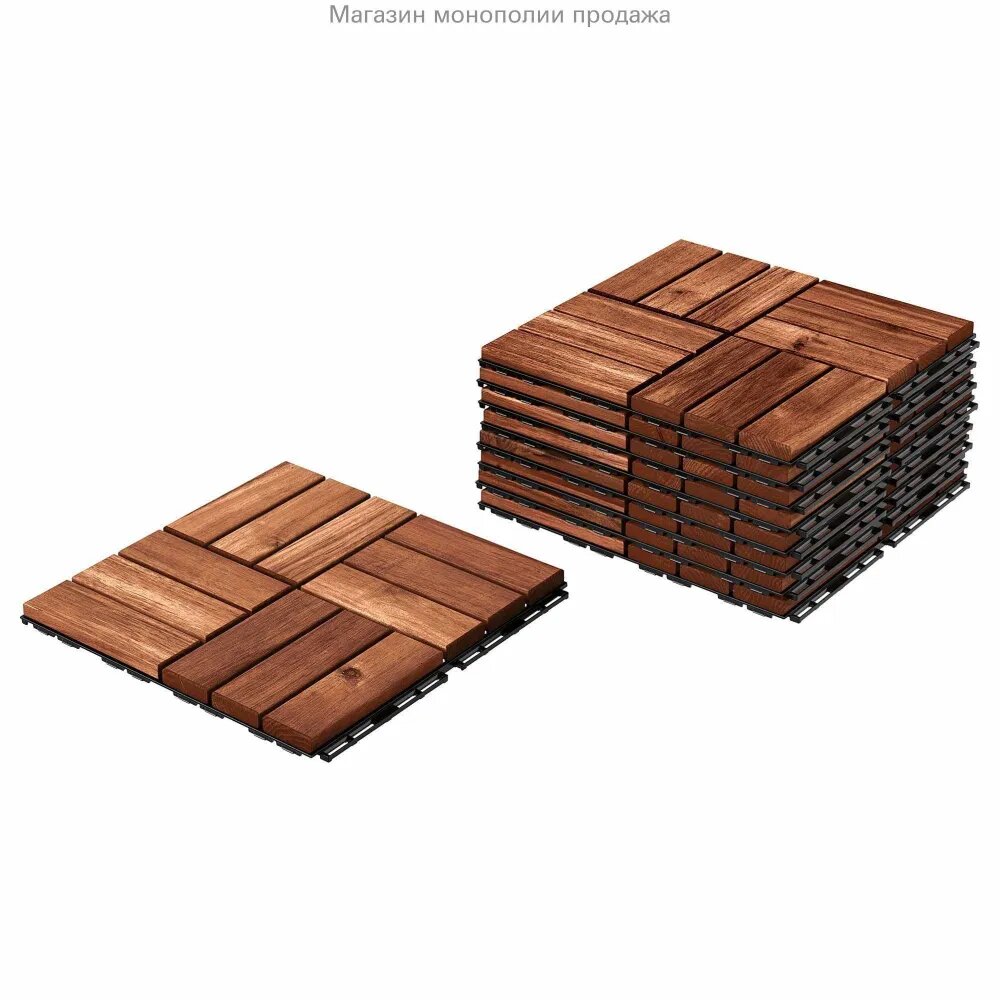 Паркет штучный 300, 9 шт, Акация