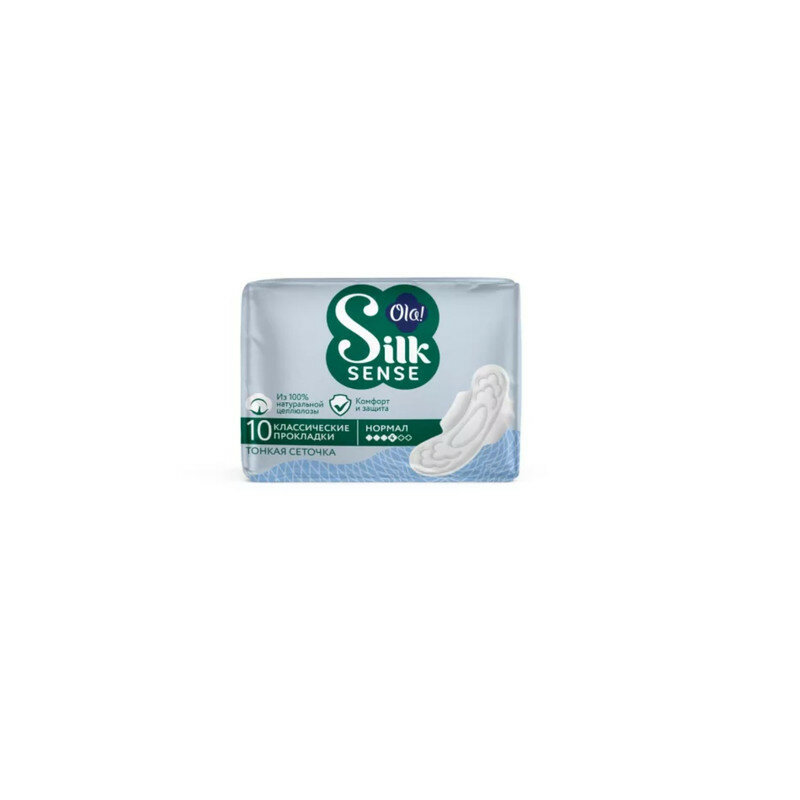 Ola! Прокладки женские гигиенические Silk Sense Wings Singles Normal, тонкая сеточка, 10 шт. в уп.
