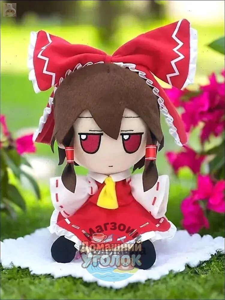 Аниме Мягкие Игрушки TouHou Project Fumo Reimu Hakurei / Рейму Хакурей Игрушка Антистресс 20 CM