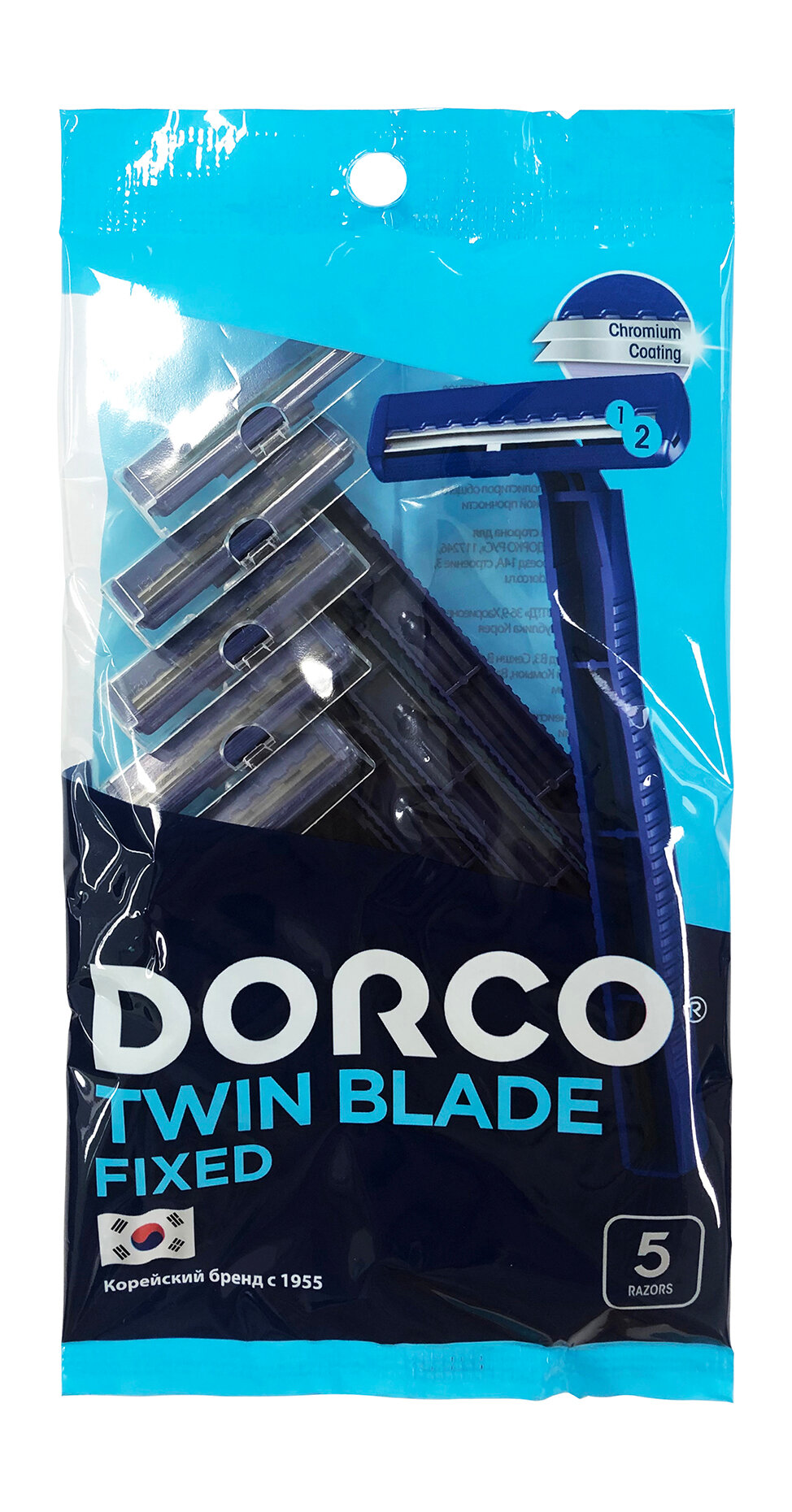 DORCO Cтанки для бритья одноразовые Dorco 2, 5 шт.