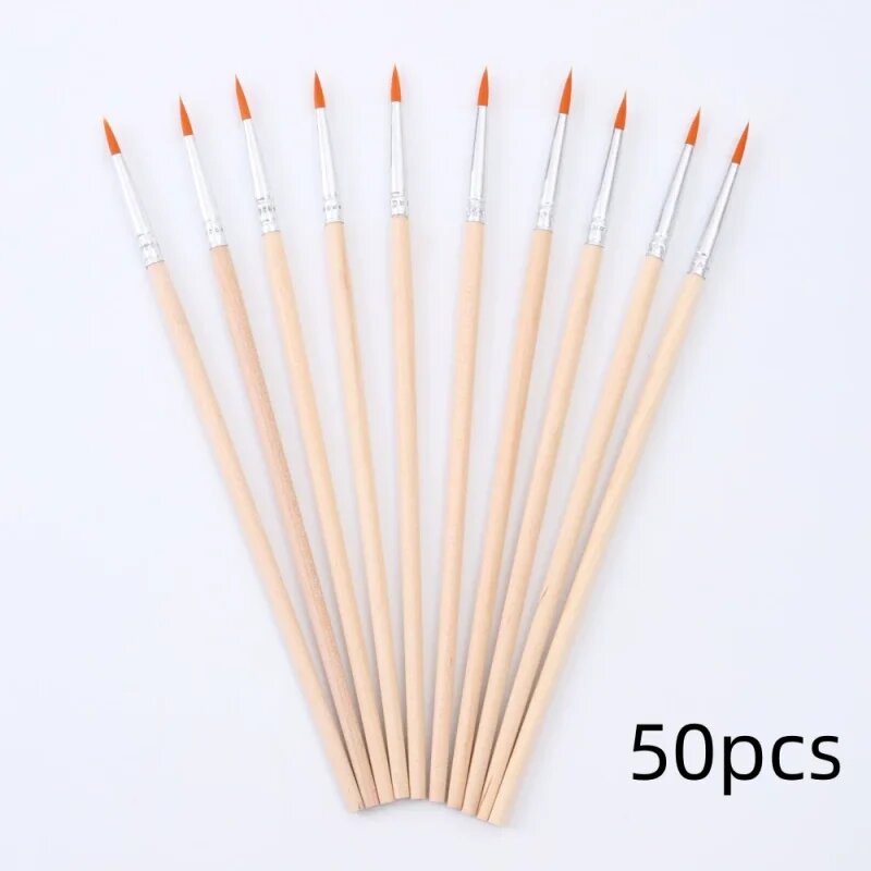 Кисти для рисования из дерева 10/30/50/100 шт. 50pc A
