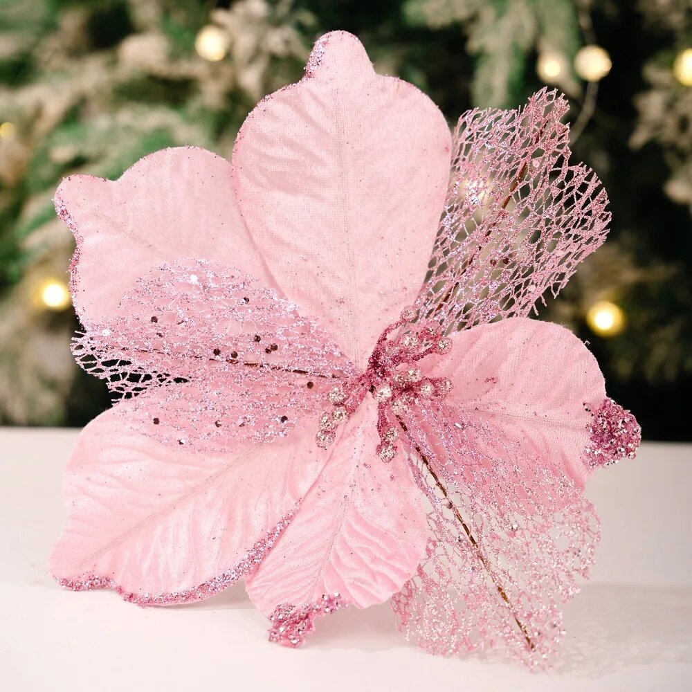 Рождественские цветы, розовые, Maple Leaf Shape