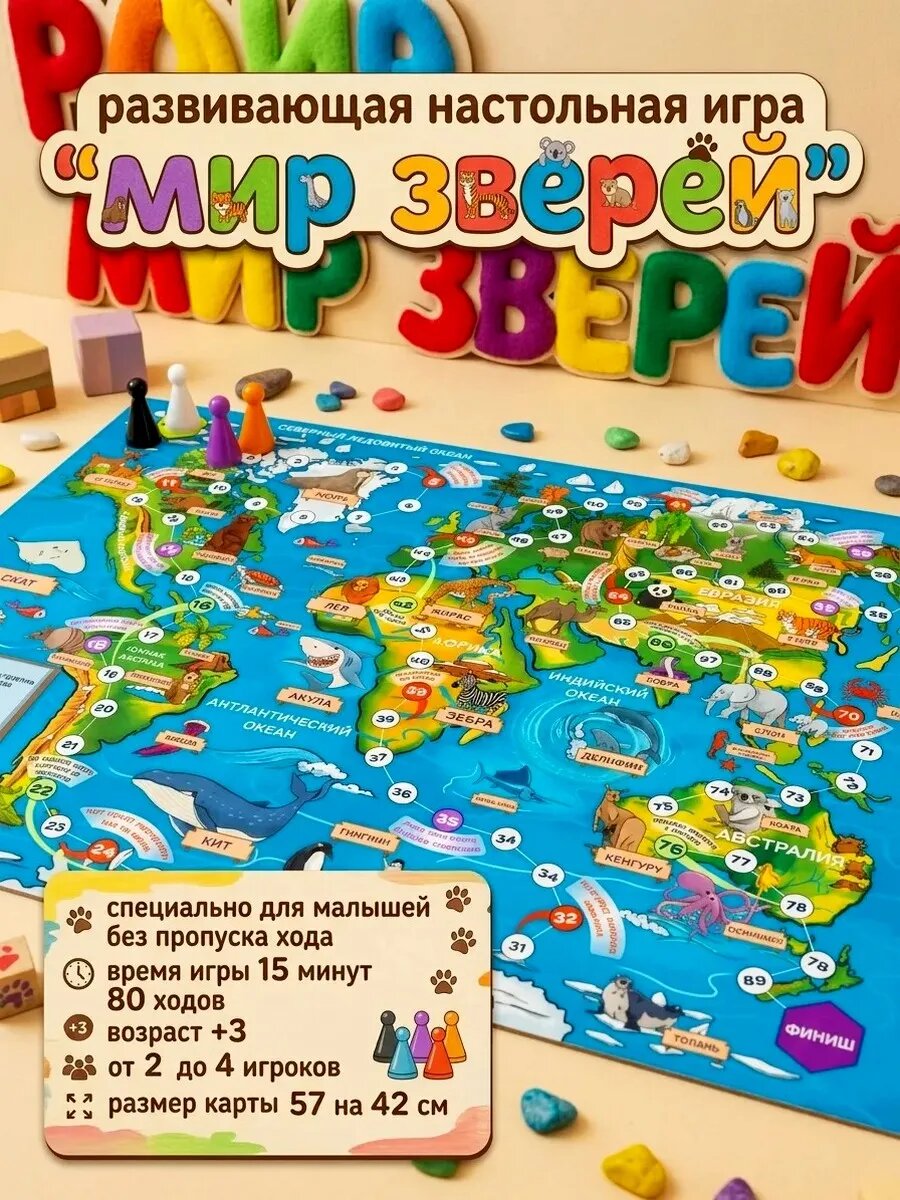 Игра настольная. Серии "играй И изучай" В мире зверей