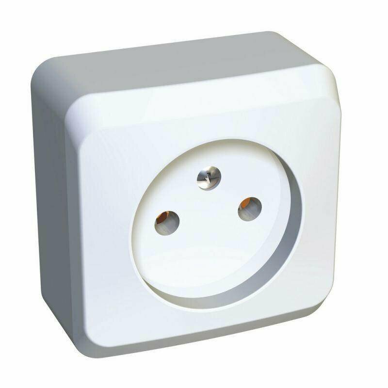 Schneider Electric Розетка 1-м ОП Этюд 16А IP20 без заземл. бел. PA16-001B