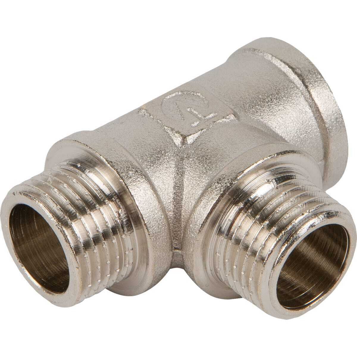 Тройник с двумя переходами на наружную резьбу VALTEC 3/4х1/2х3/4 вн.-нар.-нар VTr.133. RN.050405