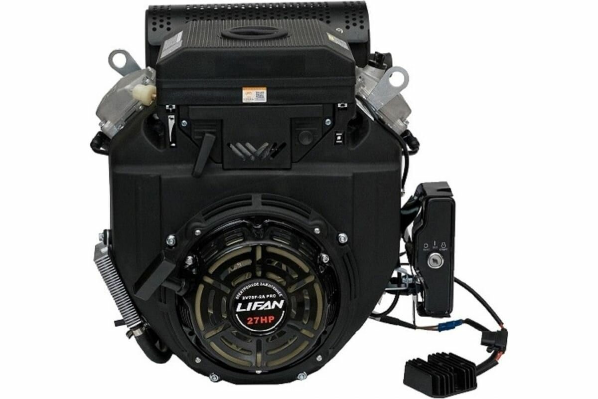 Двигатель Lifan LF2V78F-2A PRO(3600), 27 л. с. D25 20А датчик давл./м, м/радиатор, ручн.+электр. зап