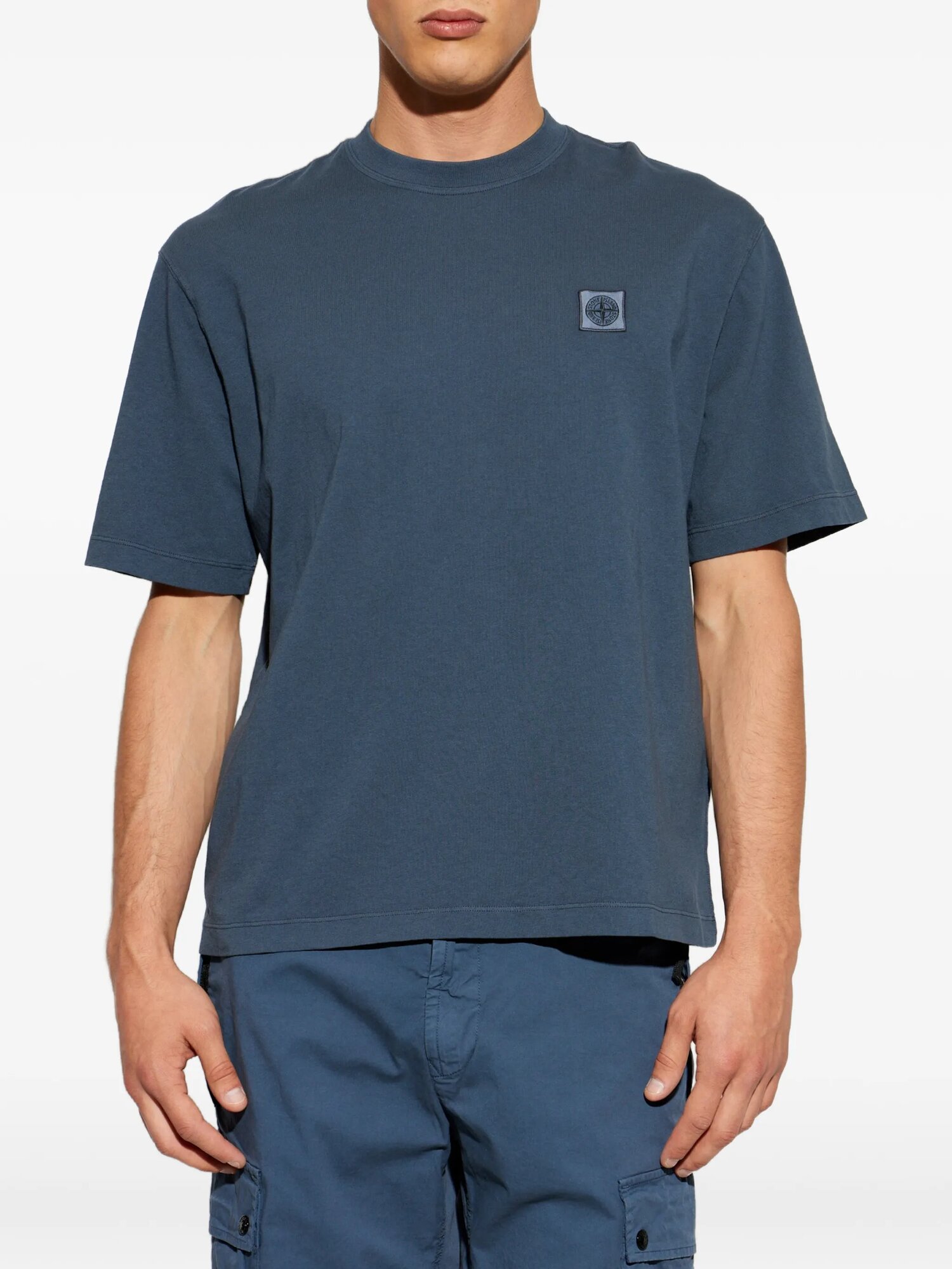 Футболка Stone Island Logo-patch T-shirt, размер XL, blue — фото 1