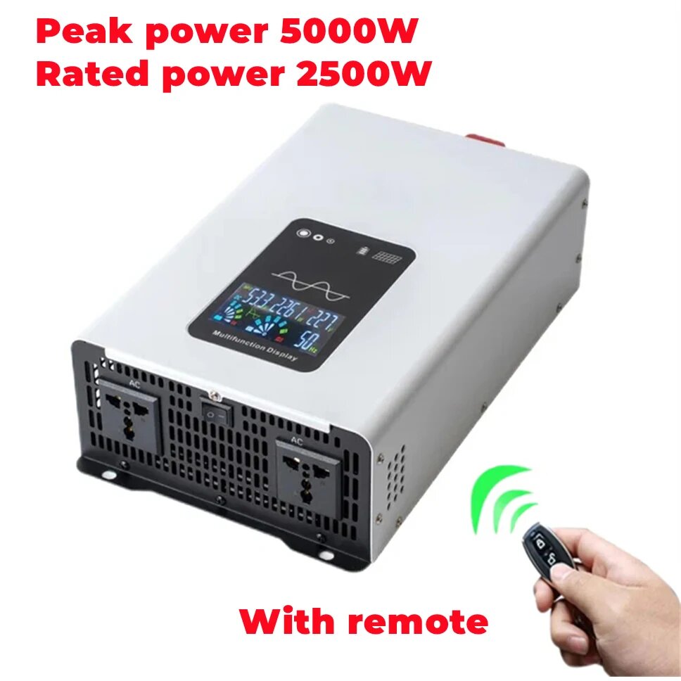 Инвертор 12v 220v Чистая синусоида 8000W 10000W 12000W DC 12V 24V 48V 60V 72V в AC 110V 220V Преобразователь Инверторы для РВ, транспортных средств и солнечных панелей