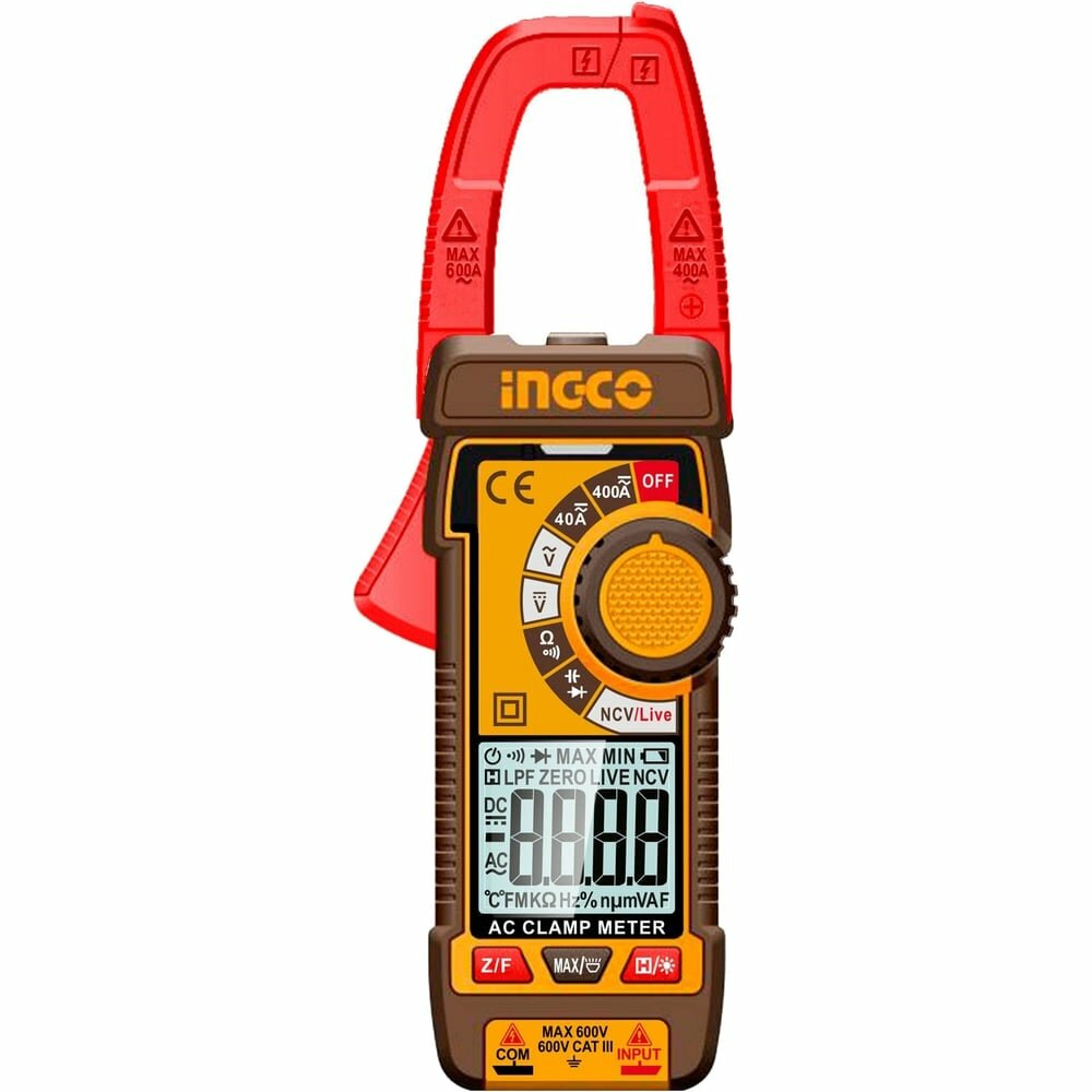 Мультиметр цифровой INGCO 400А AC/DC INDUSTRIAL DCM62002