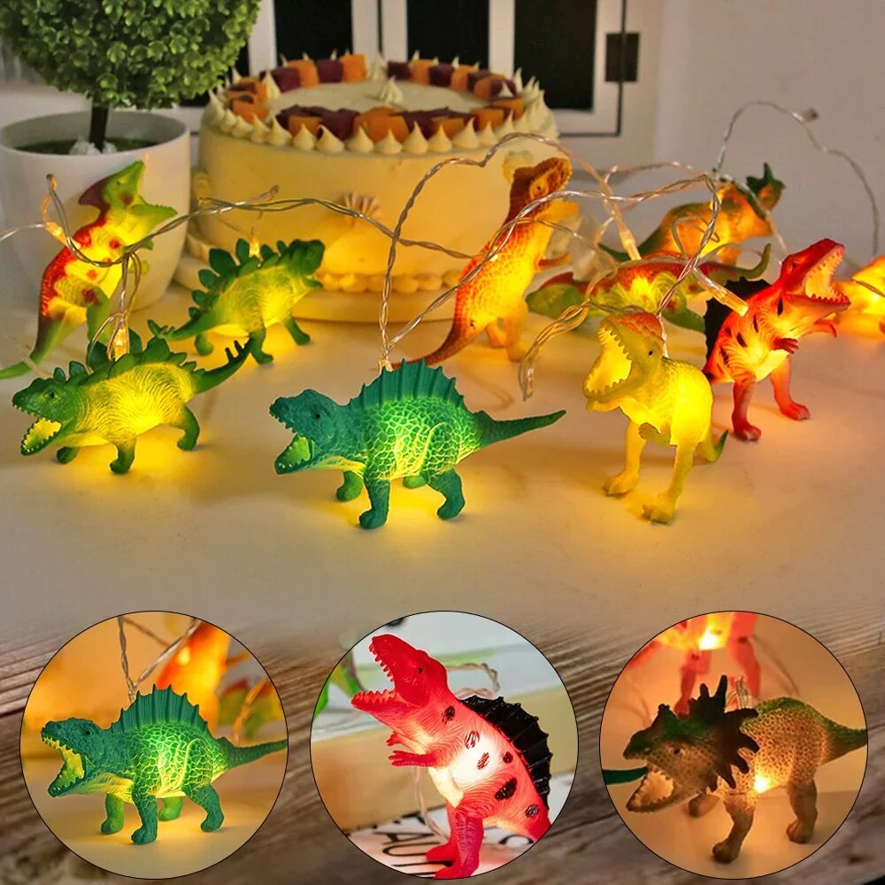 LED гирлянда динозавры, 2pcs