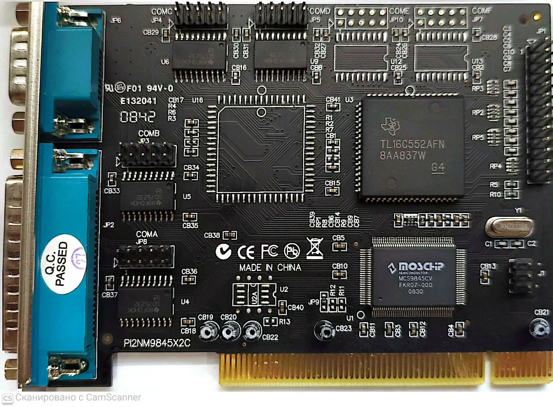 Контроллер PCI, Multi I/O, 3xCOM9M + 1xCOM25M + 1xLPT25F STLab