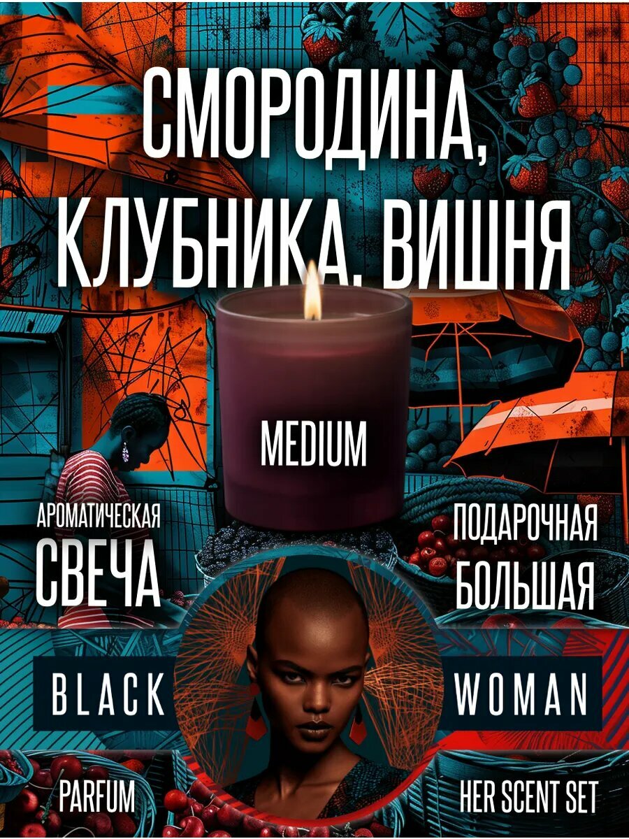 Свечи ароматические в форме клубники смородины вишни
