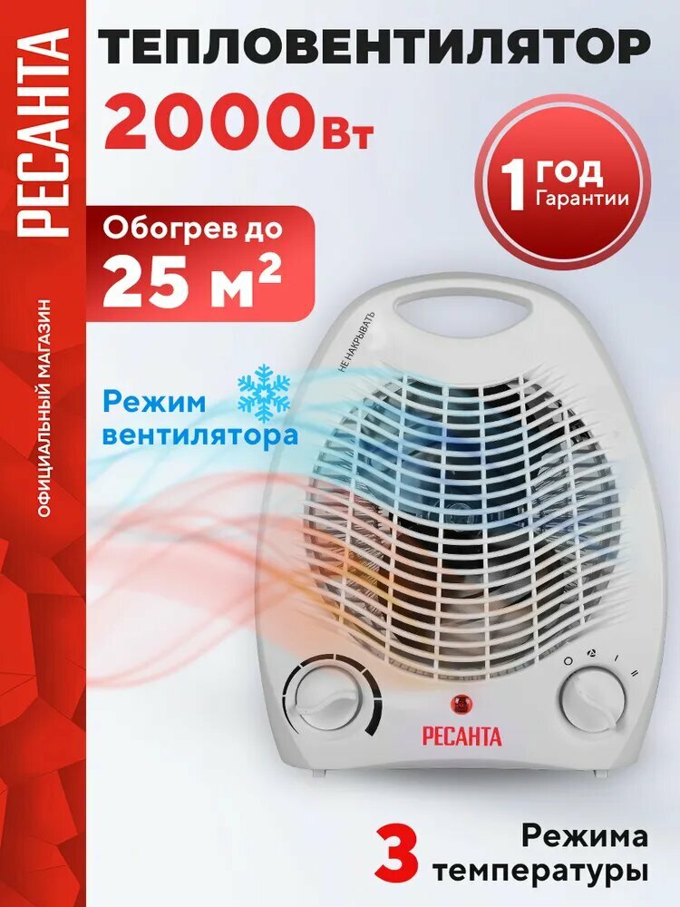 Тепловентилятор ТВС-1 (2 кВт) Ресанта / Обогреватель