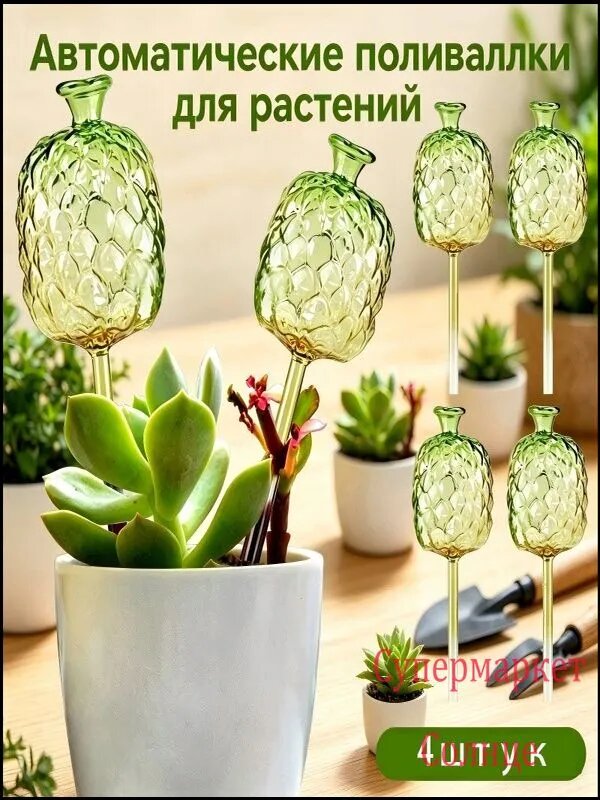 Автополив, 4 шт, цвет прозрачный