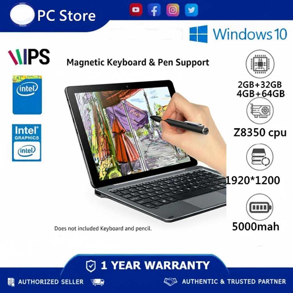 Планшет Jumper Tab, 10.1", 2/32ГБ, Wi-Fi, Windows