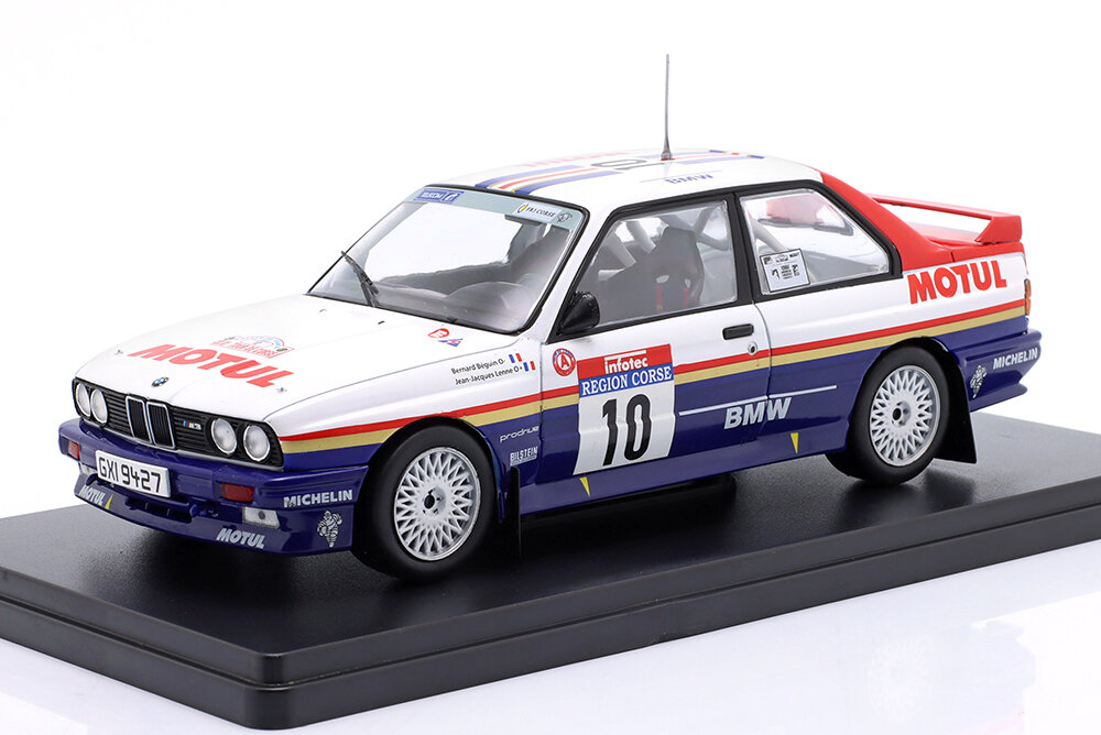 Модель коллекционная ALTAYA Bmw E30 3-SERIES M3 rothmans #10 winner rally tour de corse 1987 white blue red