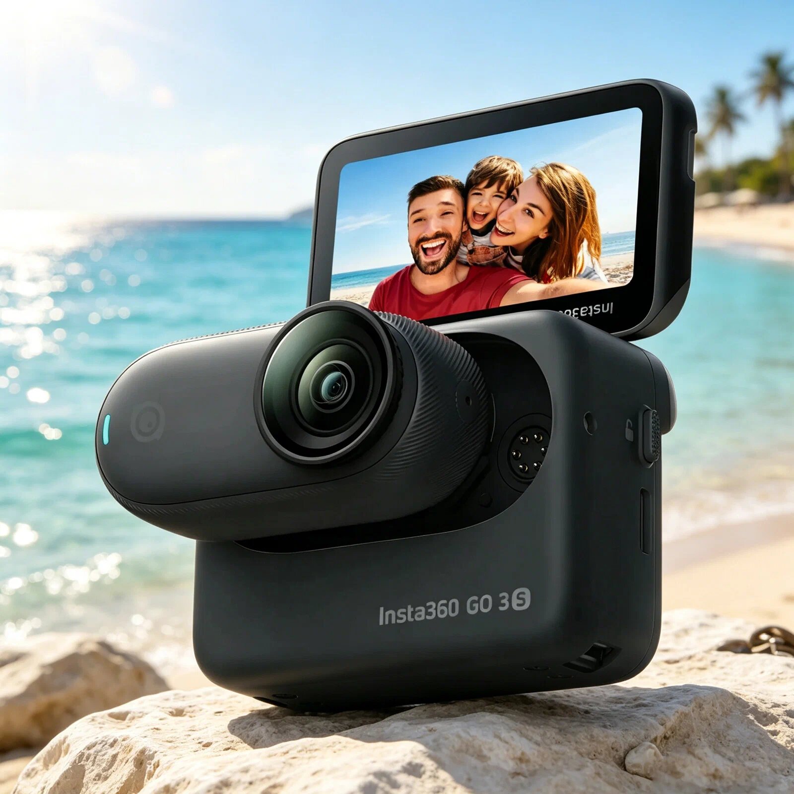Insta360 GO 3S，Экшн-камера 4K с магнитным креплением, стабилизация, водонепроницаемая 64GB - Черный