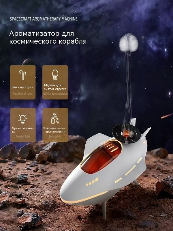 Ароматизатор Космическая медуза Увлажнитель воздуха с цветной ночной подсветкой