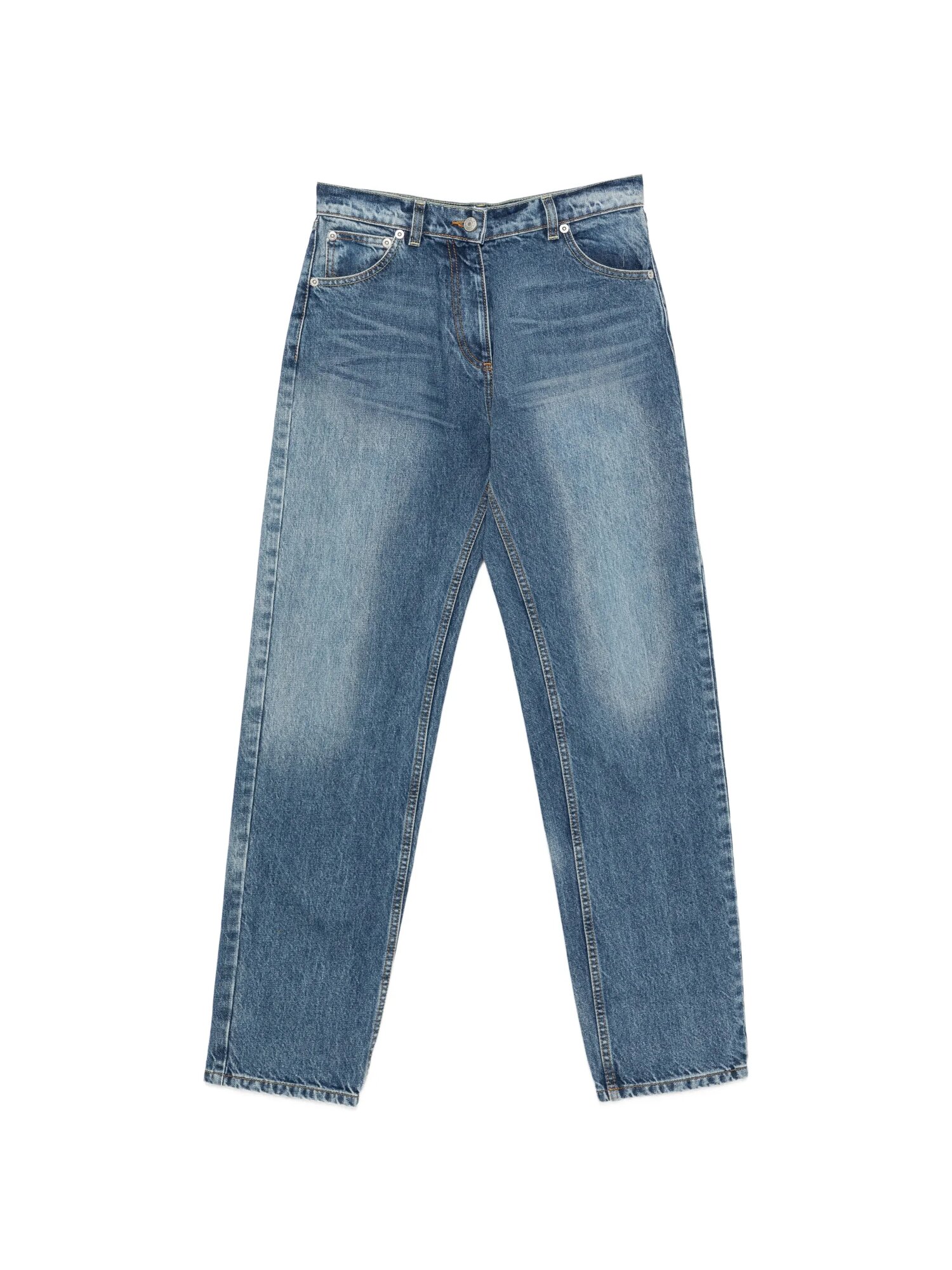Джинсы Faded-effect straight-leg jeans 