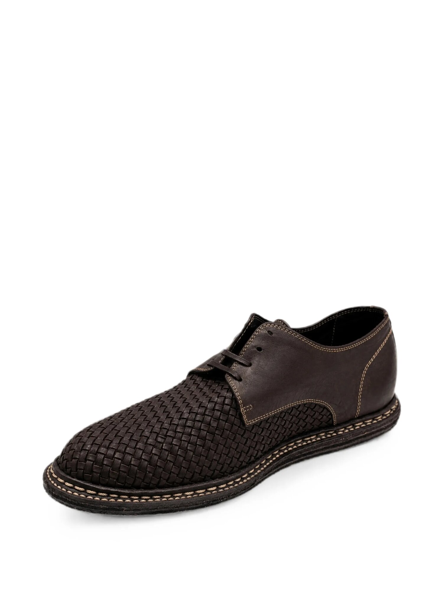 Туфли Piero Guidi Woven leather derby shoes, размер 43, коричневый — фото 1