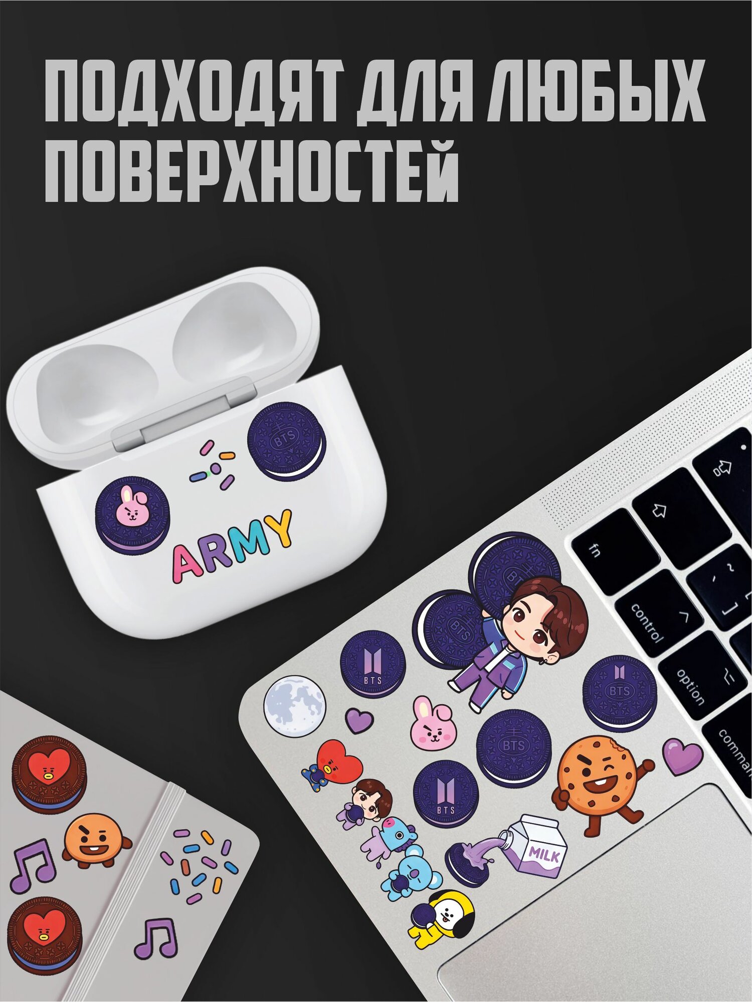 Набор наклеек BTS — фото 1