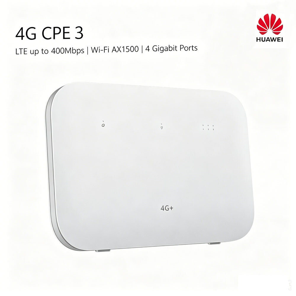 Роутер HUAWEI 4G CPE 3 B622-335, LTE 400Mbps , Wi-Fi AX1500,4 Gigabit Ports Global Белый цвет