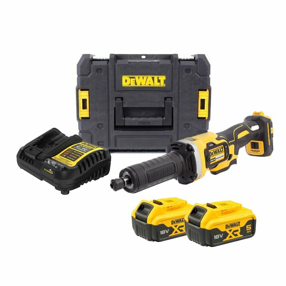 Аккумуляторная прямошлифовальная шлифмашина DeWALT DCG426P2