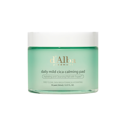 D`ALBA Пэды для лица Daily Mild Cica Calming Pad, 165 мл
