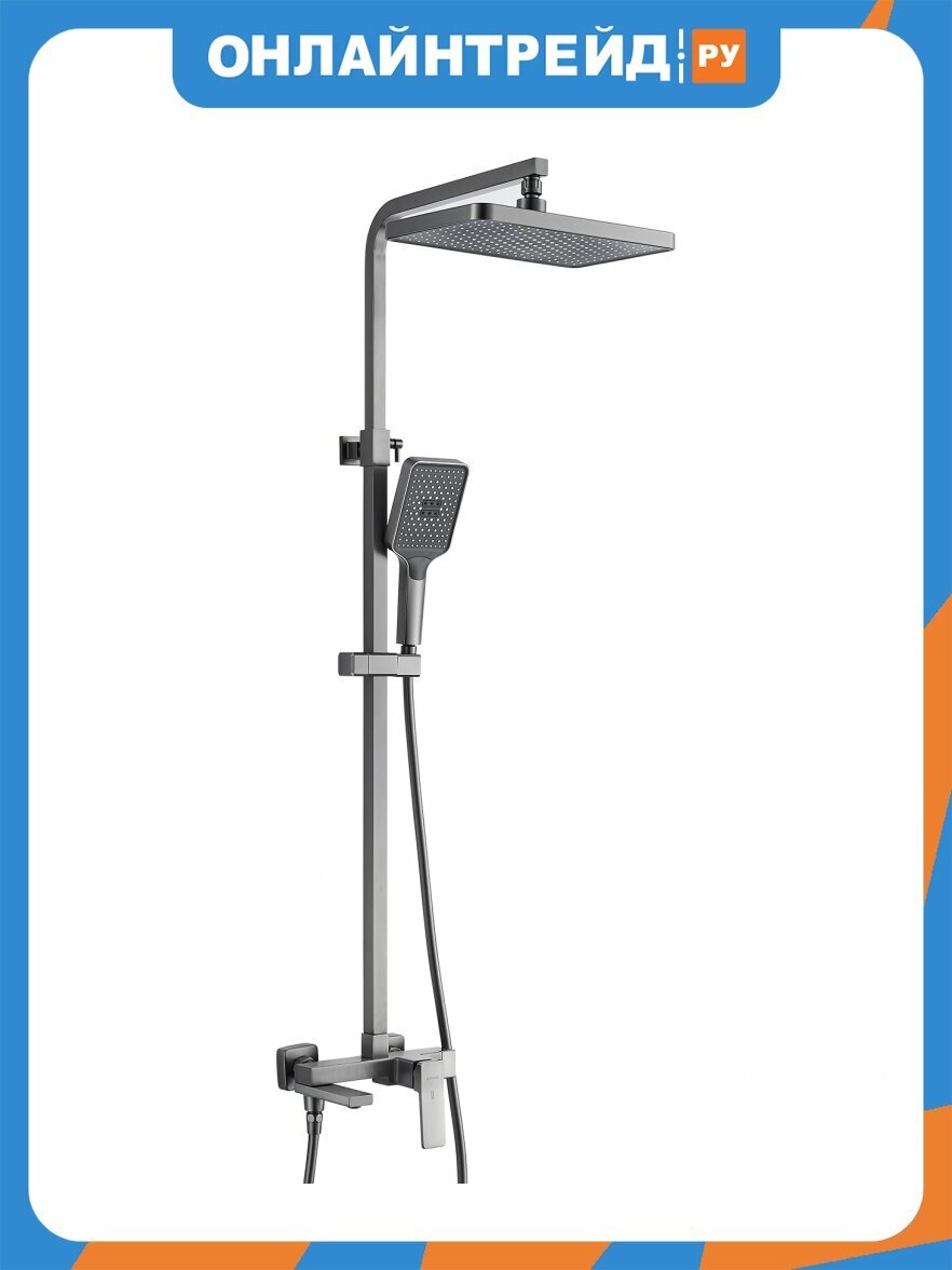 Душевая система Shevanik S4636T, оружейная сталь