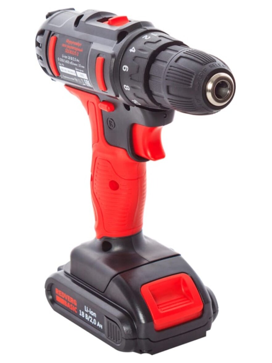Шуруповерт аккумуляторный Redverg Basic SD18LE/2-2 — фото 1