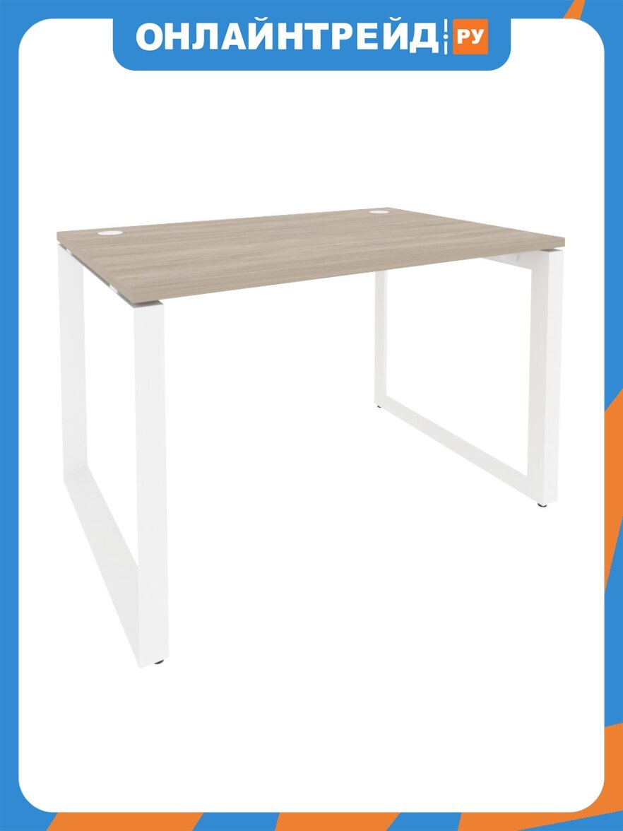 Стол рабочий Riva CHAIR на О-образном м/к O. MO-SP-2.8 Дуб аттик/Белый металл 1180*800*750 Onix