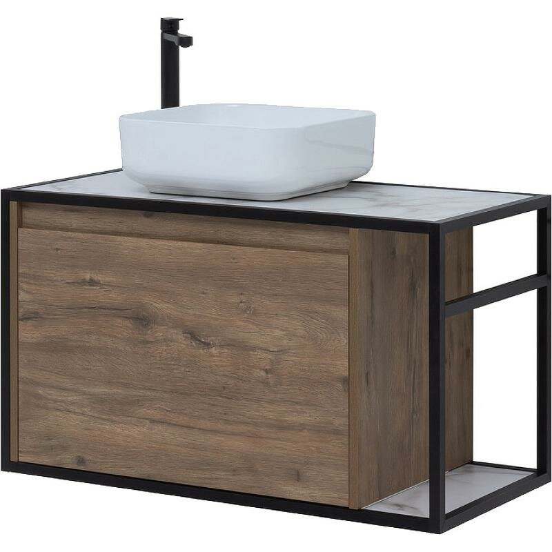 Тумба под раковину Aquanet Nova Lite Loft 90 L 261660 подвесная Дуб рустикальный