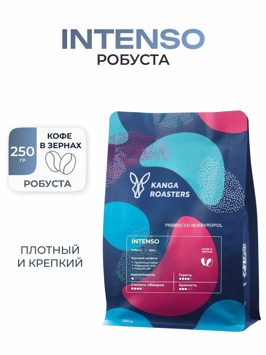 Кофе в зернах KANGA робуста Intenso - 250 гр