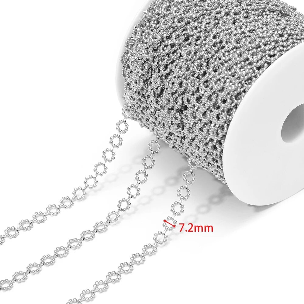 Цепочка стальная 7.2mm, Steel, 1 метр