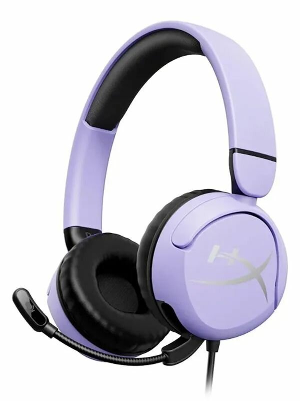 Наушники проводные игровые HyperX Cloud Mini Lavender, для компьютера, светло-лиловый (7G8F5AA)
