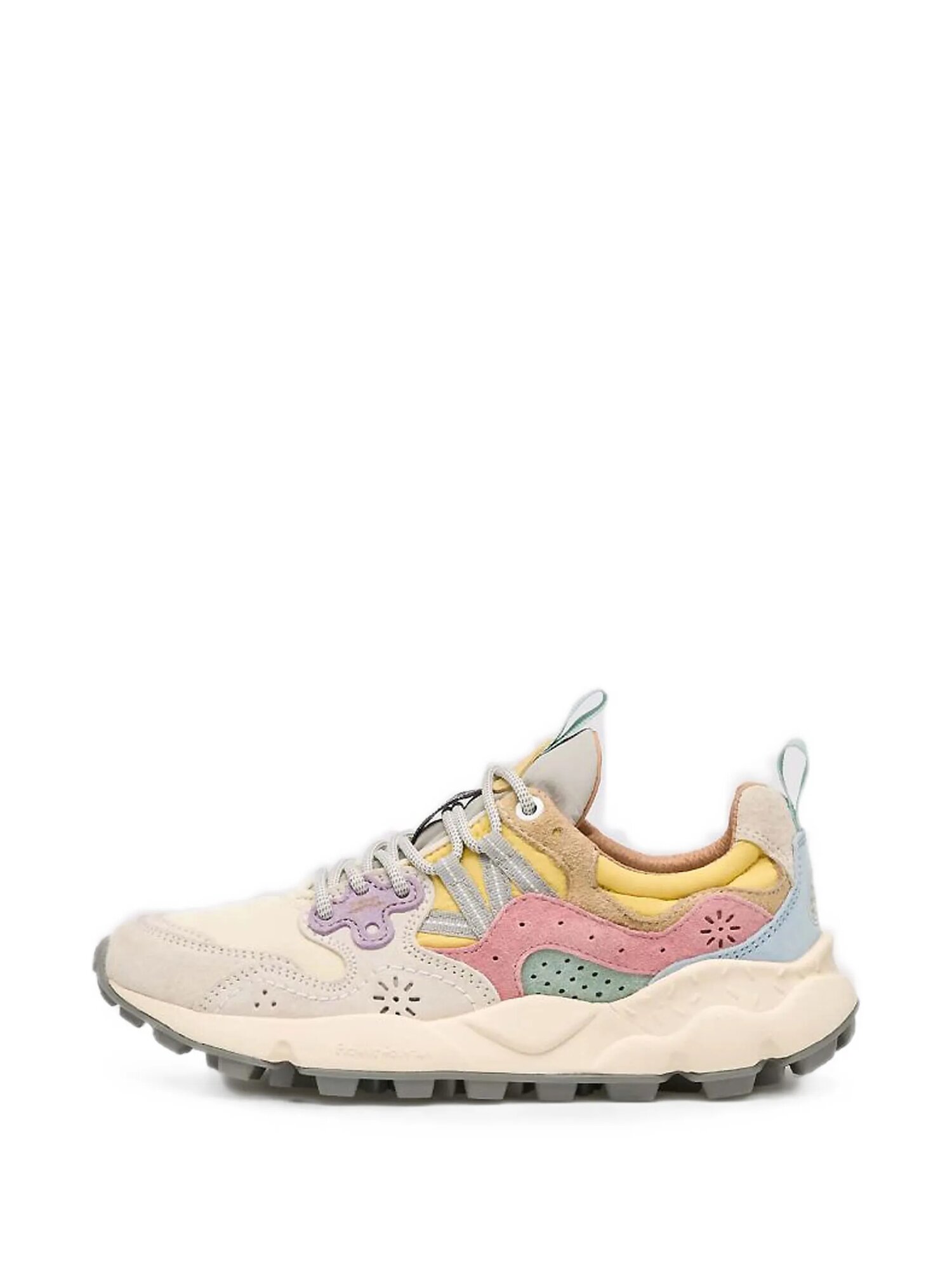 Кроссовки Yamano 3 calf suede-panel sneakers