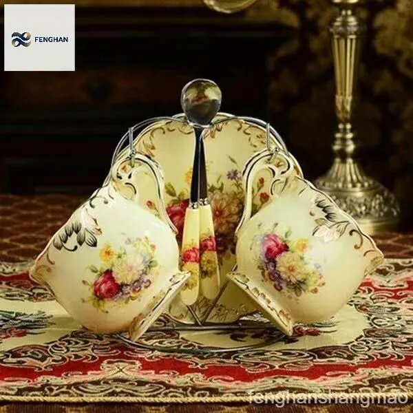 Сервиз кофейный Grandfor 7 предметов на 1 перс. фарфор, чашка 251 мл, блюдце, ложка