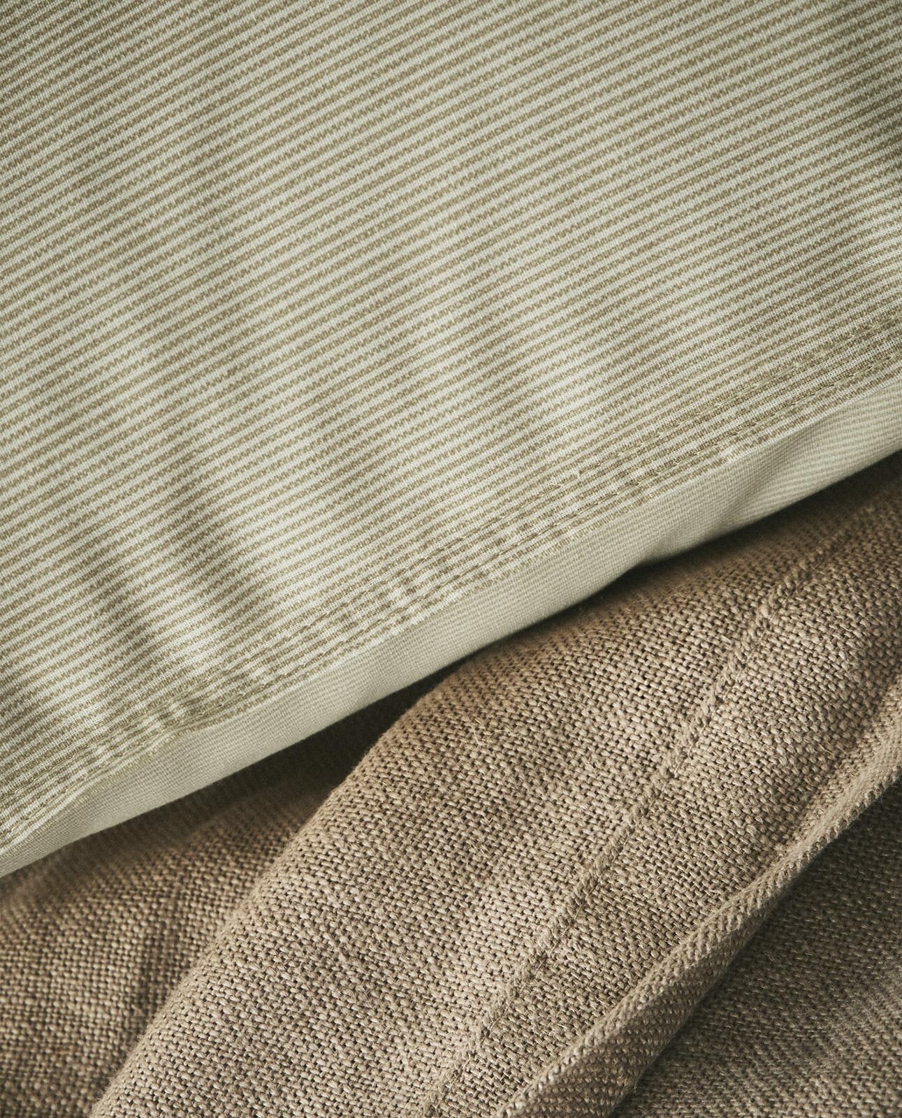 Пододеяльник zara home двусторонний в полоску, zielony, 150x220 см 7190/088/500-12