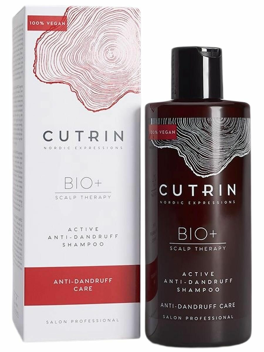 Cutrin Шампунь против перхоти Bio+ Scalp Therapy Active Anti-Dandruff Shampoo, 250 мл