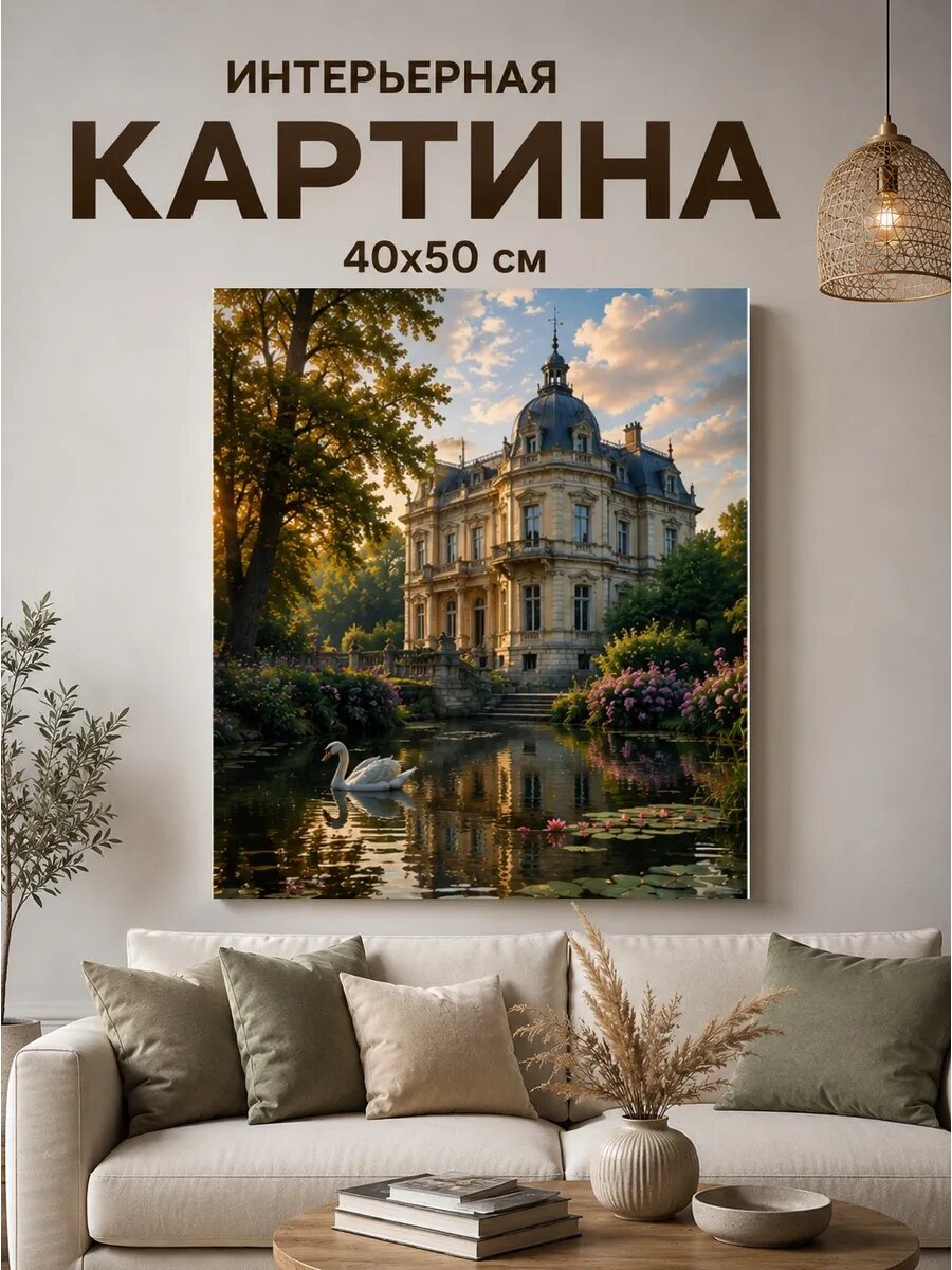 Картина на холсте 40x50 Величественная усадьба