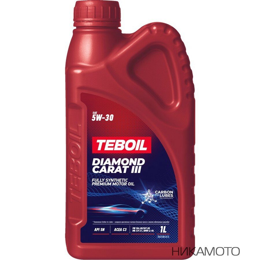 TEBOIL 2207387 Масло моторное 5W30 TEBOIL 1л синтетика Diamond Carat III ACEA C3 API SN