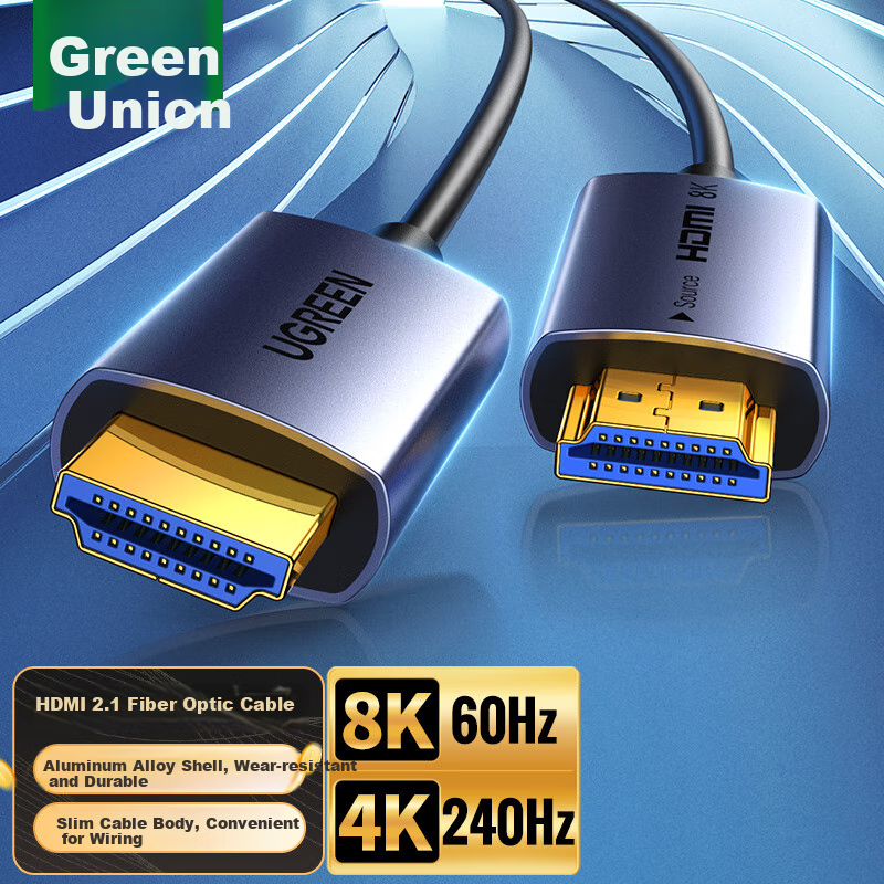 UGREEN HDMI 2.1 волоконно-оптический кабель 8K60Hz 4K240Hz совместимый с HDMI 2.0 высококачественный видео-кабель 25 м