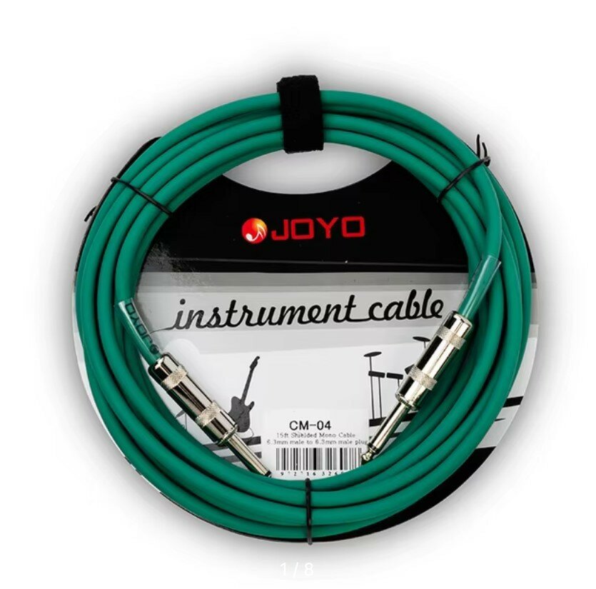 CM-04-GR Кабель инструментальный, зеленый, 4.5м, Joyo