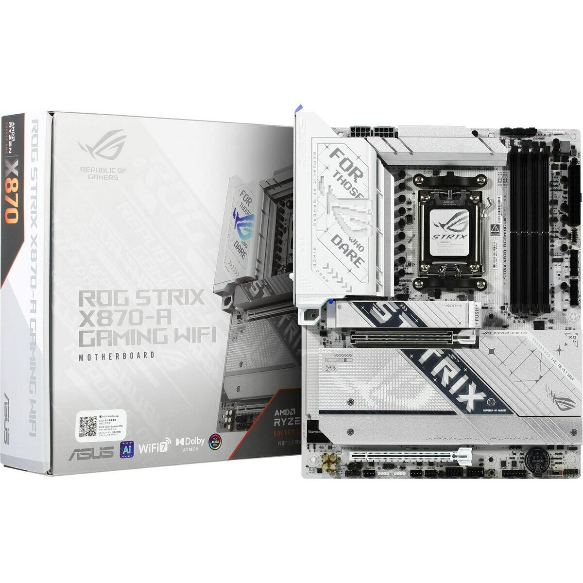 ASUS ROG STRIX X870-A GAMING WIFI (RTL) AM5 2xPCI-E HDMI+DP 2.5GbLAN+WiFi SATA ATX 4DDR5
