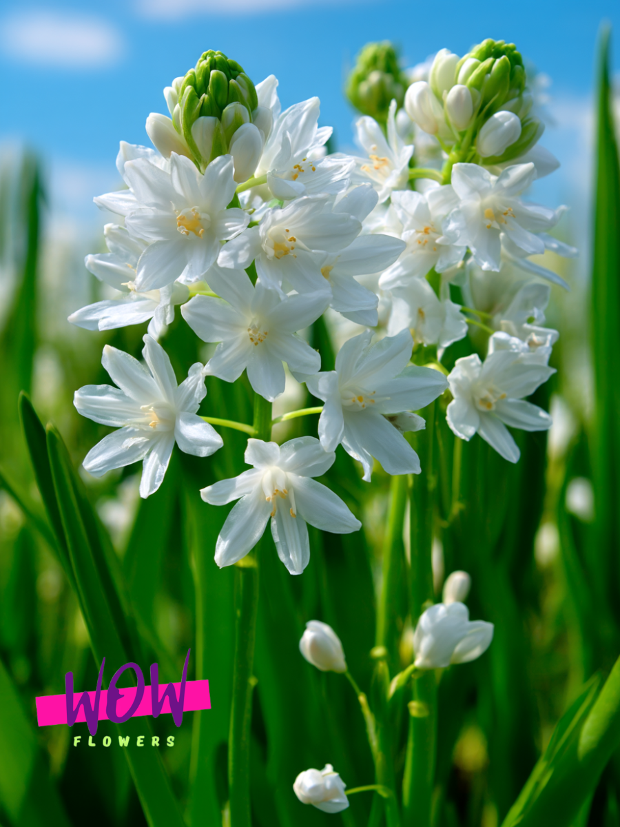 Луковицы цветов, WOW FLOWERS, Пушкиния Либанотика Альба ( 10 штук )