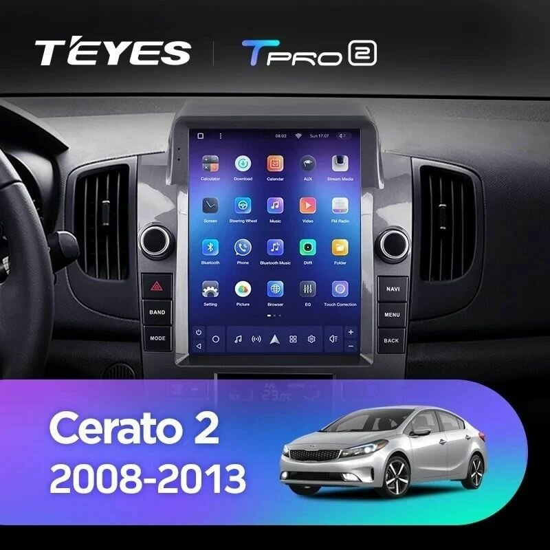 Штатная магнитола Tesla style Teyes TPRO 2 6/128 Kia Cerato 2 TD (2008-2013) F2