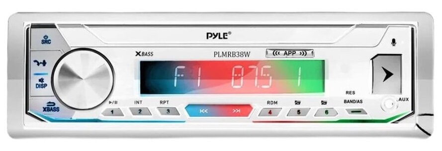 Автомагнитола Pyle PLMRB39 MARINE белый, морская, 4х25W